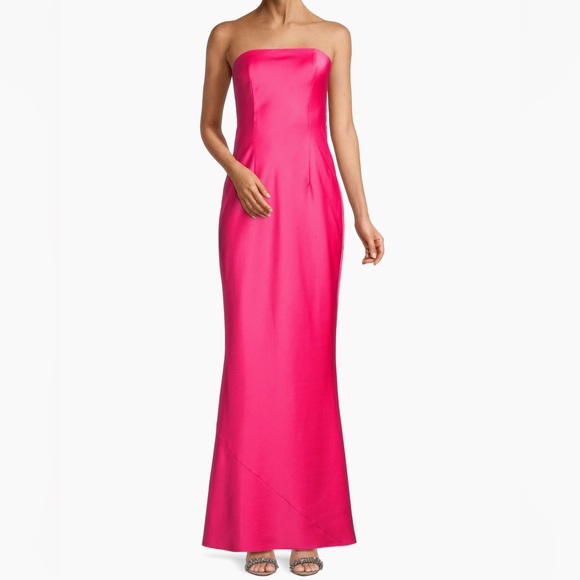 Liv Foster | Dresses | Liv Foster Strapless Satin Gown | Poshmark